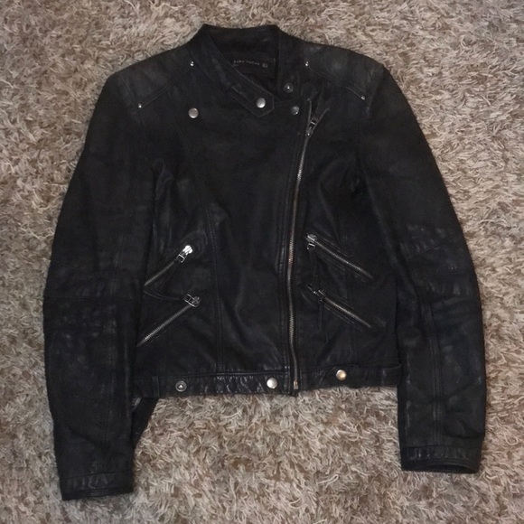 Zara | Jackets & Coats | Zara Woman Motorcycle Leather Jacket | Poshmark